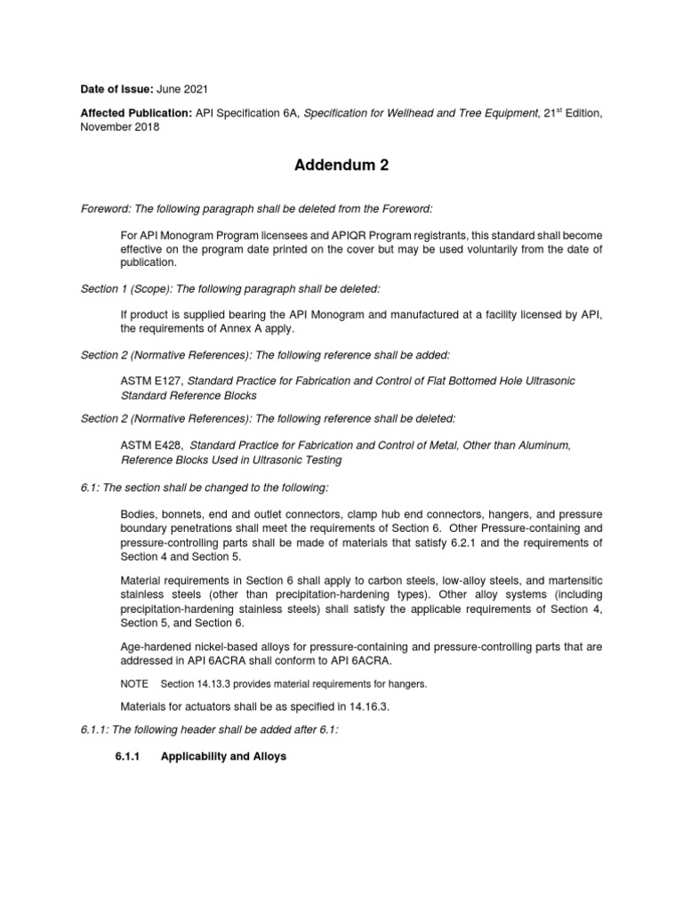 API - Specification - 6A - 21st - Edition - Addendum - 2 - 20210615 ...
