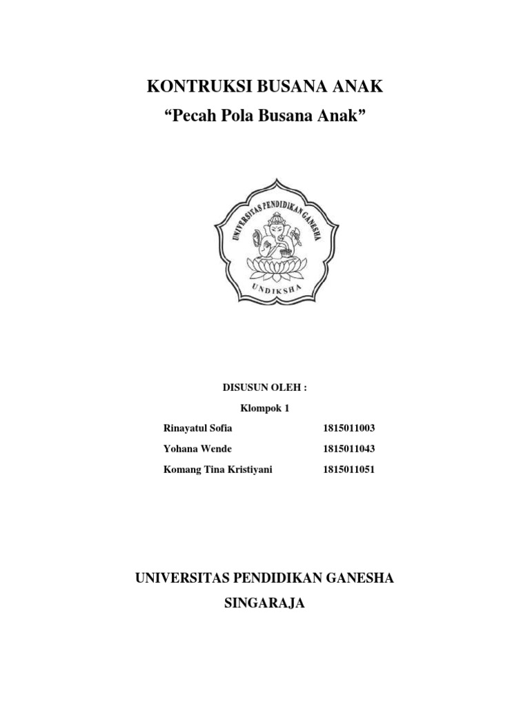 Pecah Pola Busana Anak | PDF