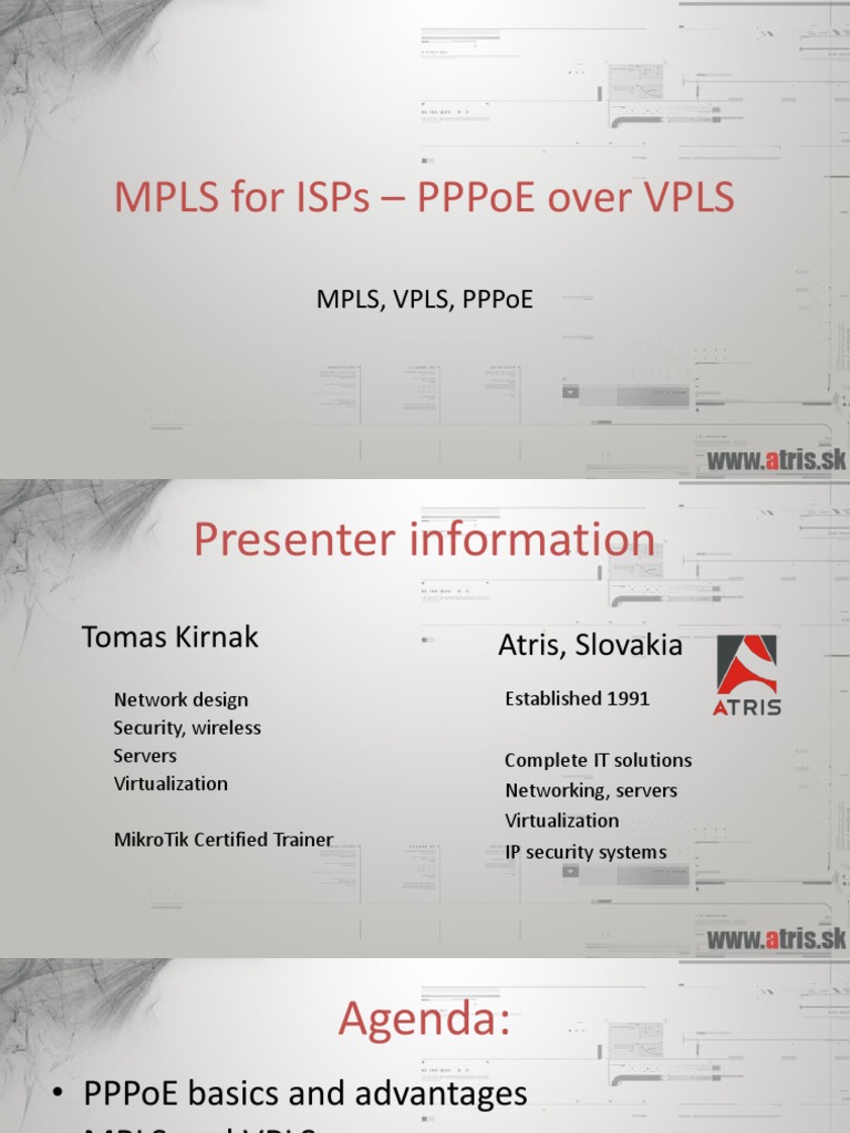 PPPoE over VPLS for ISPs Guide | PDF | Networking | Multiprotocol Label Switching