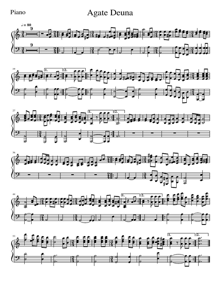 Agate Deuna-Piano | PDF