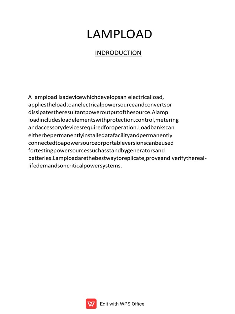 Lamp Load | PDF | Electricity | Metrology