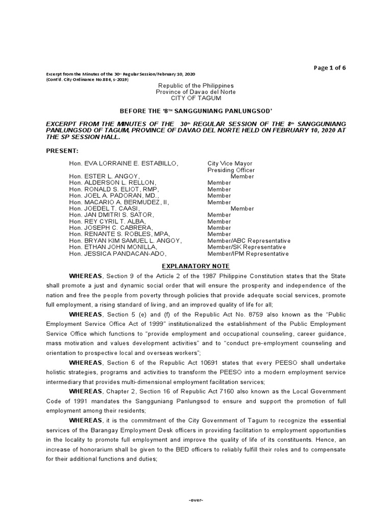 Barangay Employment Desk | PDF | Labor | Economies