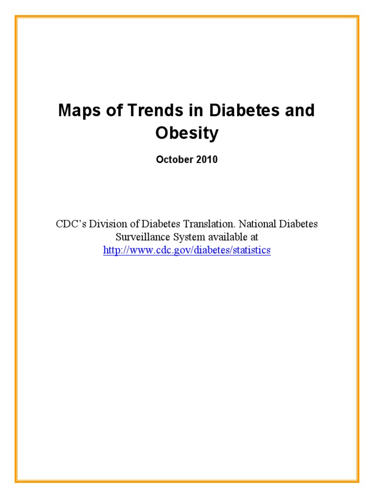 Maps of Trends in Diabetes and Obesity | Download Free PDF | Southern ...