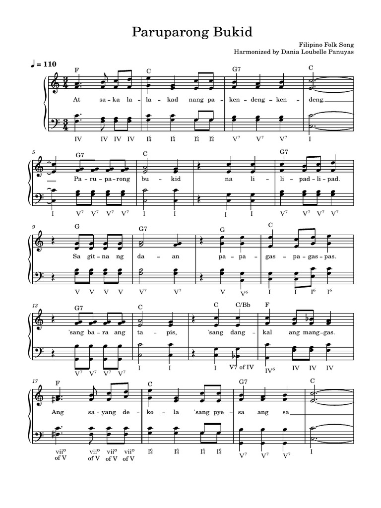 Paruparong Bukid: I V V V I I I I IV IV IV IV | PDF