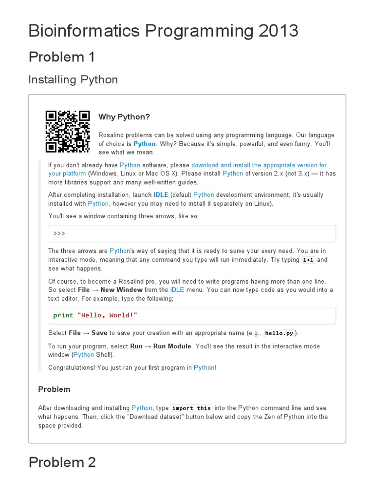 Bioinformatics Programming with Python | PDF | Translation (Biology) | Rna