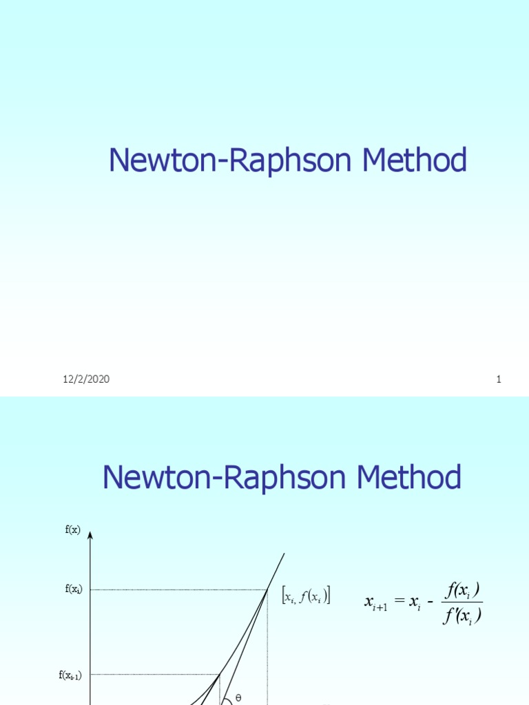 Newton-Raphson Method Explained | PDF | Analysis | Mathematical Analysis