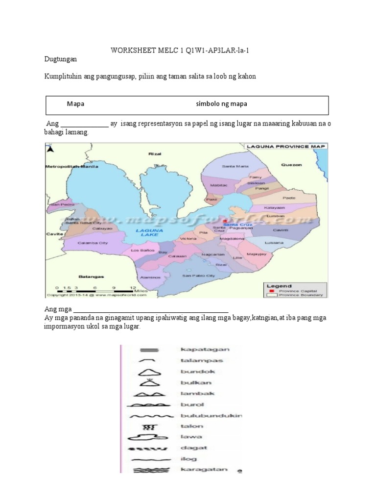 WORKSHEET MELC 1 Q1W1 AP3LAR Ia 1SHEILA D.BANASTA | PDF