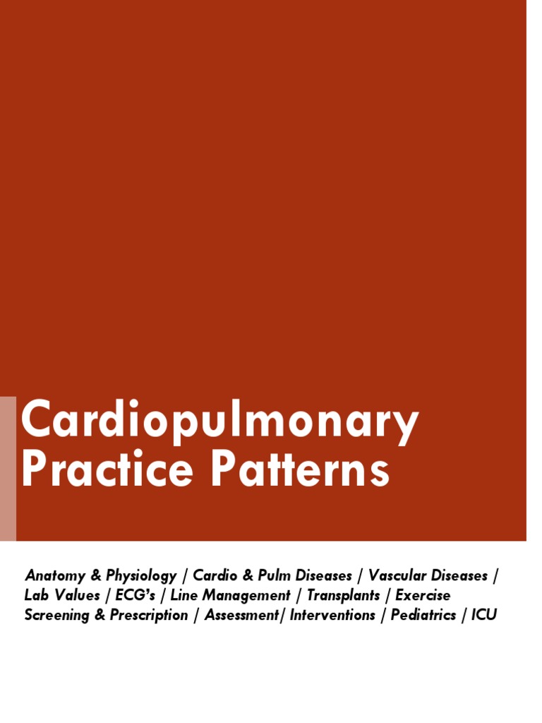 Cardiopulmonary Practice Patterns | PDF | Heart | Myocardial Infarction