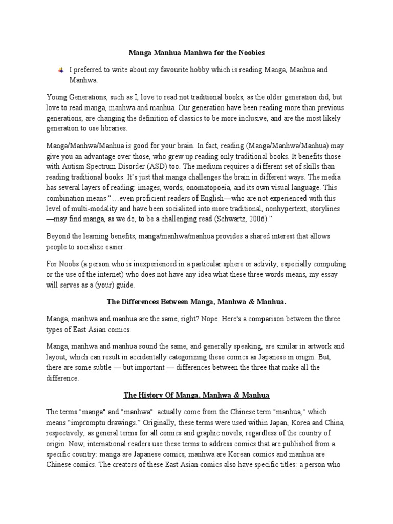 A Guide to Manga, Manhwa and Manhua for Beginners: Understanding the ...