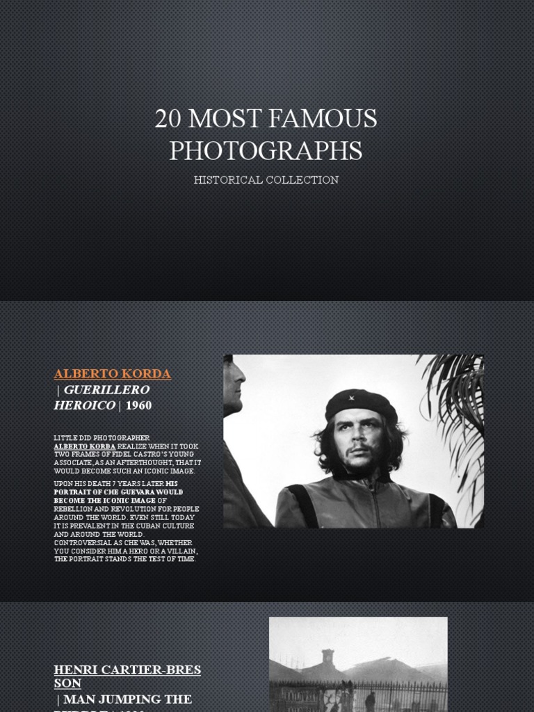 20 Iconic Historical Photographs | PDF | Imaging | Photographer