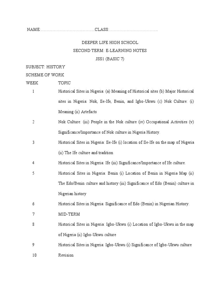 History 2ND Term | PDF