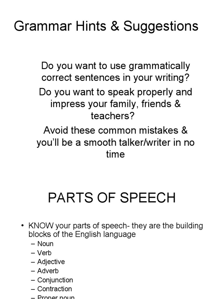 Grammar Dos and Don'ts Guide | PDF | Part Of Speech | Verb