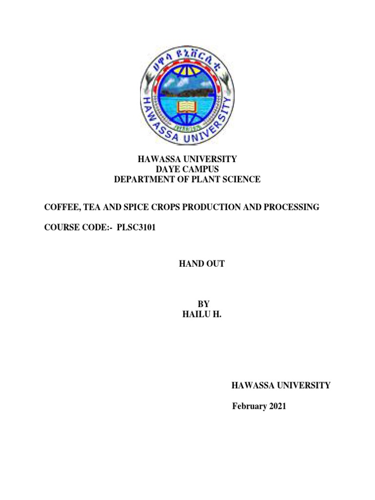 Coffee Tea and Spice Handout Endest | PDF | Agriculture | Coffee