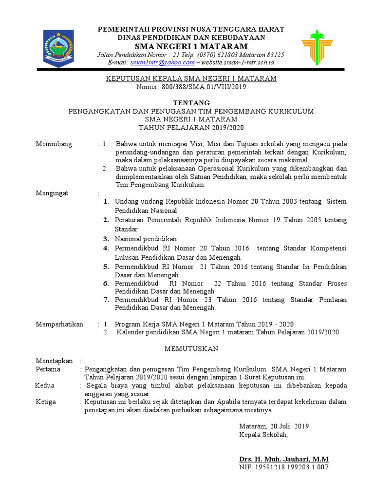 Lampiran SK TPK | PDF