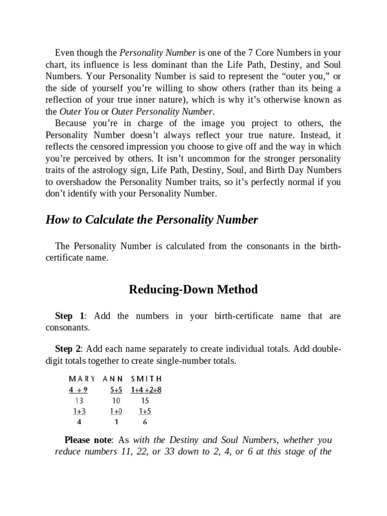 Understanding Your Personality Number: How This Core Number Represents ...