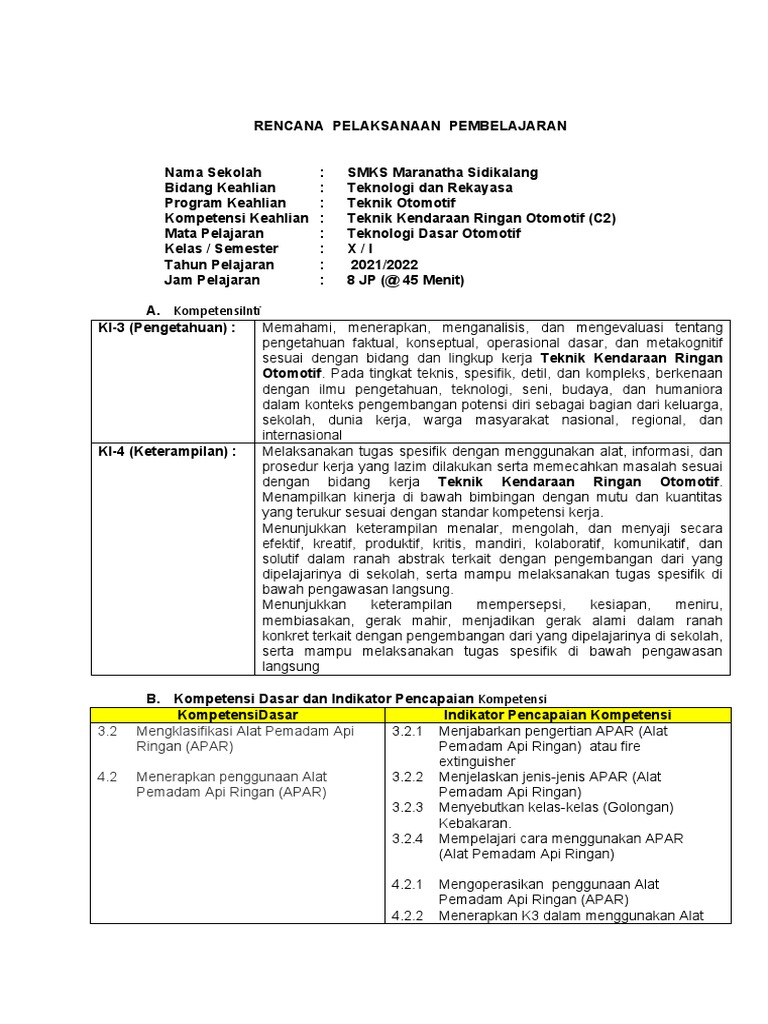 Mengklasifikasi Alat Pemadam Api Ringan (APAR) | PDF