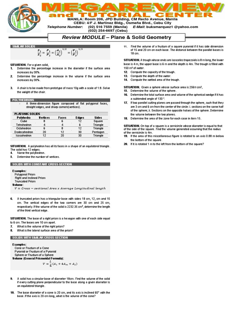Geometry Problems & Solutions Guide | PDF | Geometry | Elementary ...
