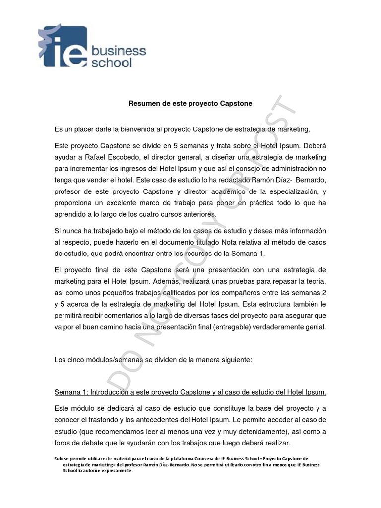 Resumen de Este Proyecto Capstone | PDF | Marketing | Comunicación