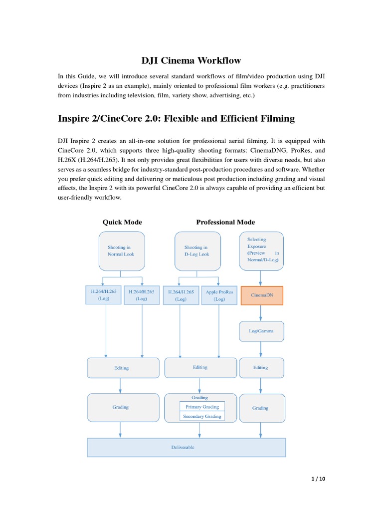DJI Cinema Workflow v03 English | PDF | Exposure (Photography) | Video