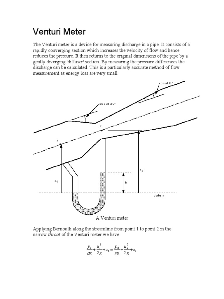 Venturi Meter | PDF