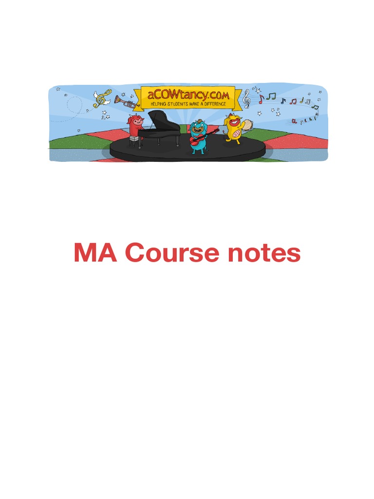 ACCA MA Course Notes | PDF | Cost Of Goods Sold | Management Accounting