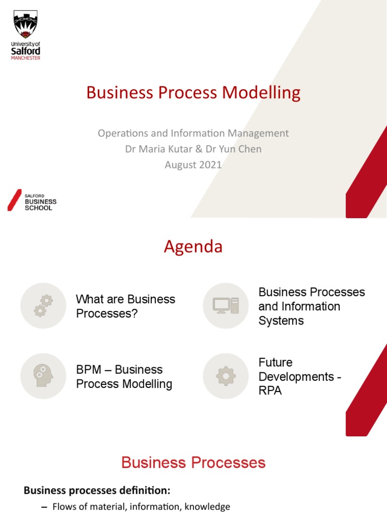 Business Process Modelling: Operations and Information Management DR ...