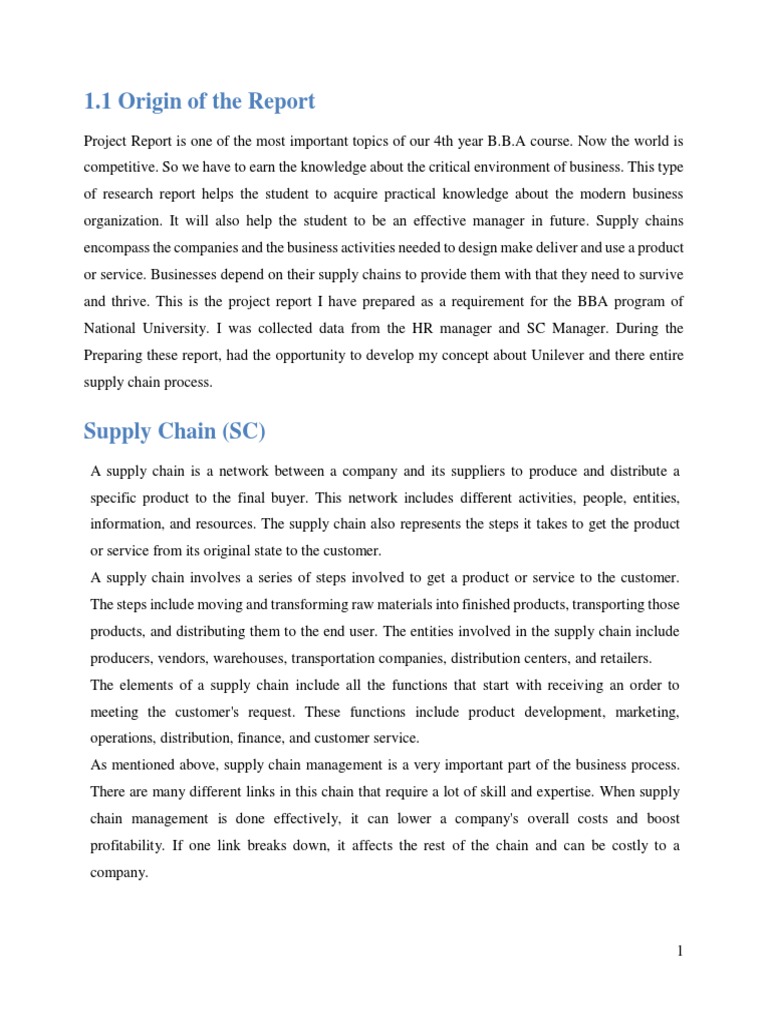 Supply Chain Management System of Unilever | PDF | Supply Chain ...