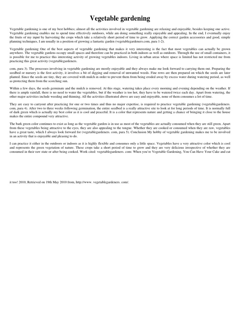 Vegetable Gardening | PDF | Vegetables | Mulch