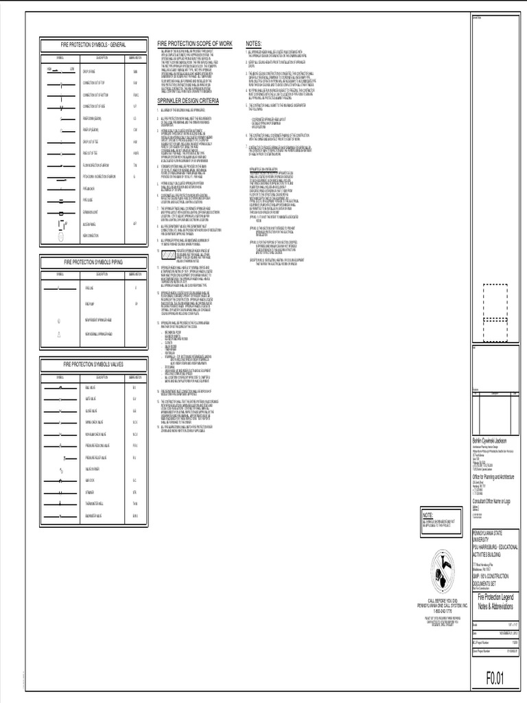 Fire Protection Bid Set | PDF | Fire Sprinkler System | Duct (Flow)