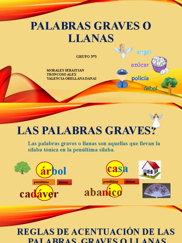 Palabras Graves o Llanas | PDF