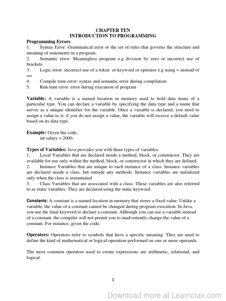 Csc201 Introduction To Programming Csc201 Futo 2020 | PDF | Java ...