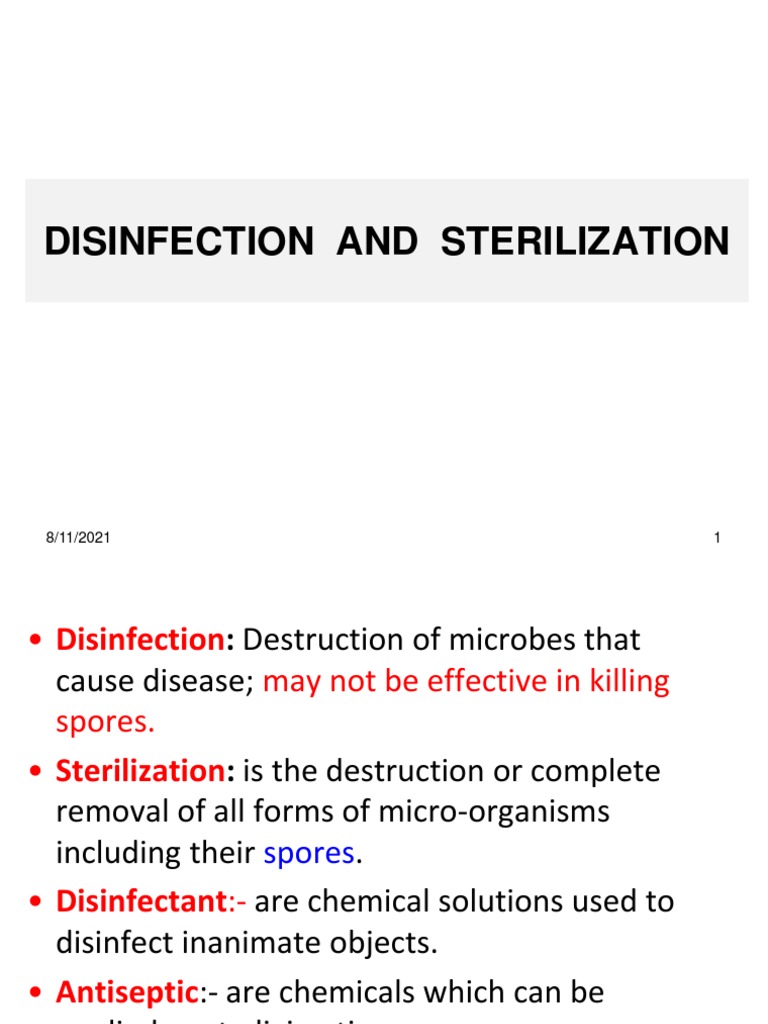 Disinfection Sterilization 2 | PDF | Sterilization (Microbiology ...