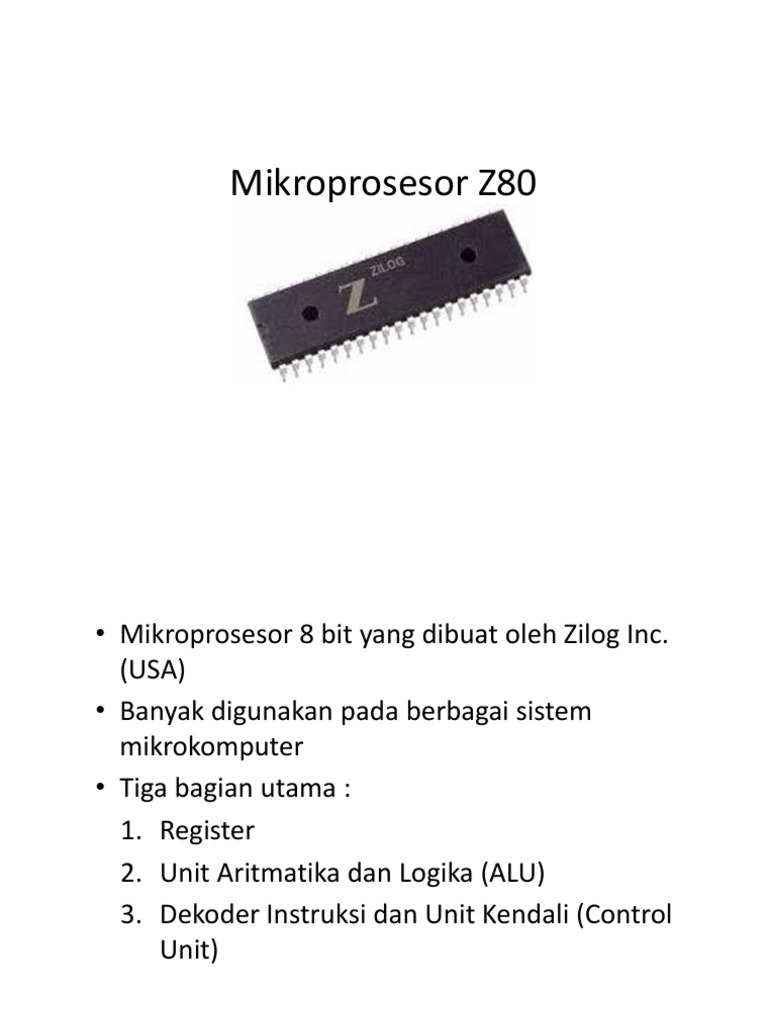 Arsitektur dan Fungsi Mikroprosesor Z80 | PDF | Komputer