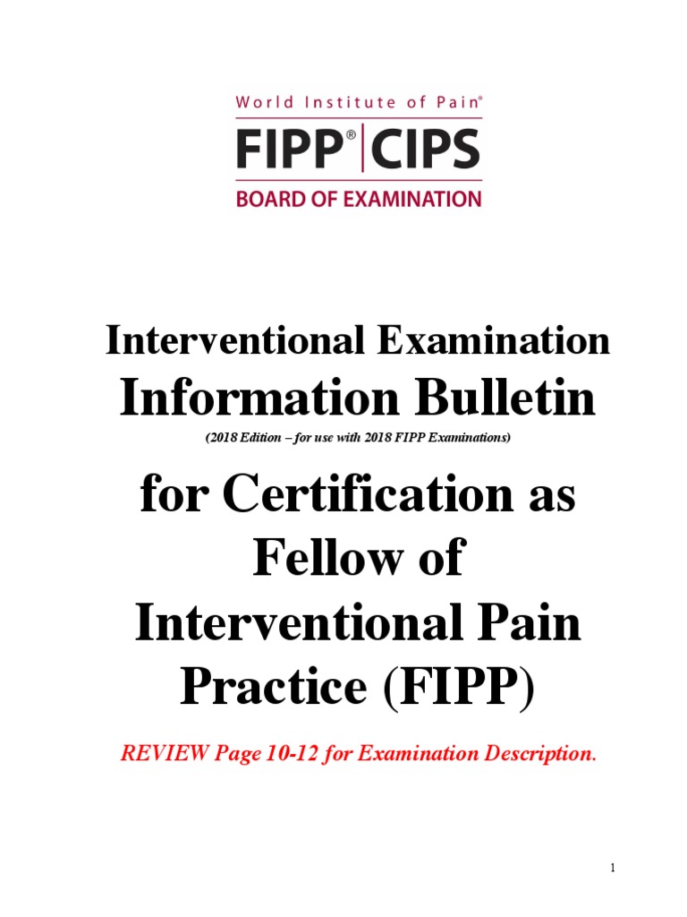 Interventional Examination: Information Bulletin For Certification As ...