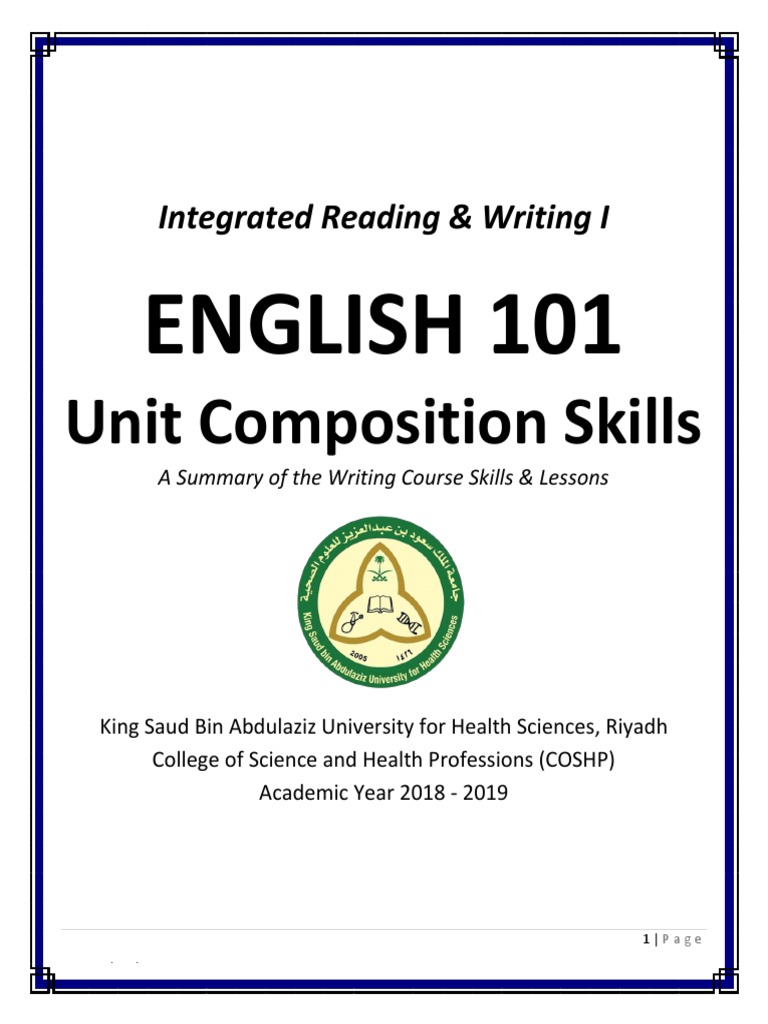 ENG 101 Writing Reading | PDF | Grammatical Number | Subject (Grammar)