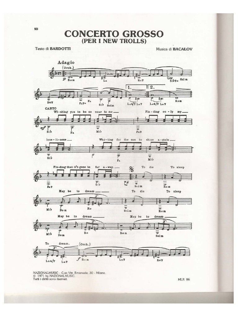 New Trolls Concerto Grosso | PDF