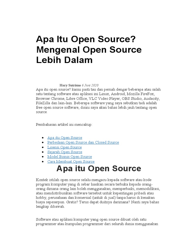 Apa Itu Open Source | PDF