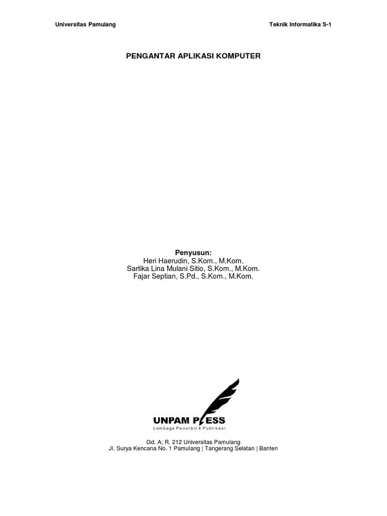 TPL0243 - PENGANTAR APLIKASI KOMPUTER-full | PDF | Komputer
