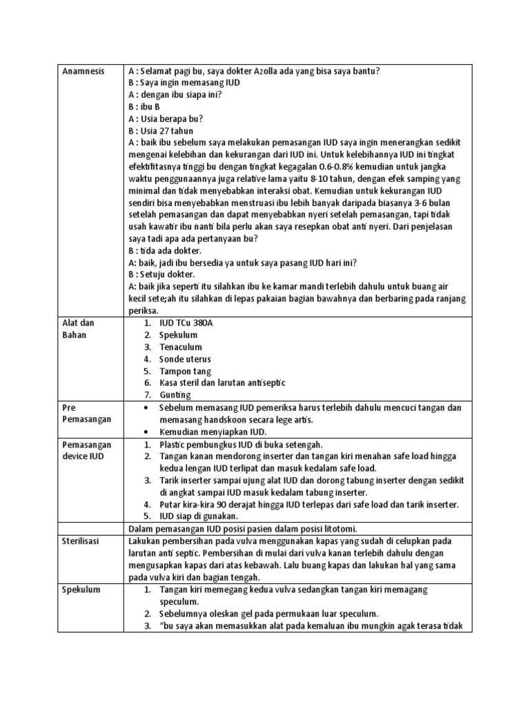 Panduan Pemasangan IUD untuk Ibu | PDF