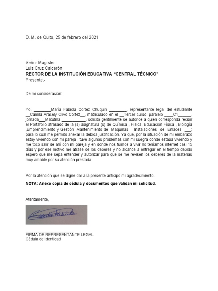 SOLICITUD ENTREGA PORTAFOLIO ATRASADO-1 (Autoguardado) | PDF