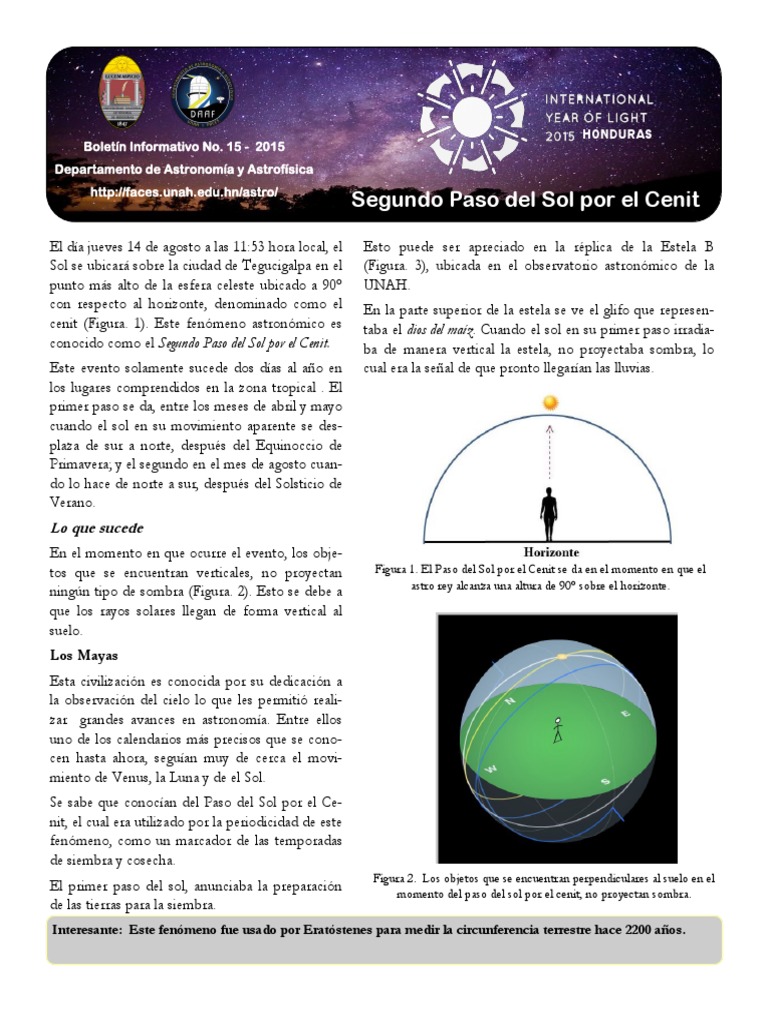 Segundo Paso Del Sol Por El CENIT | PDF | Dom | Astronomía
