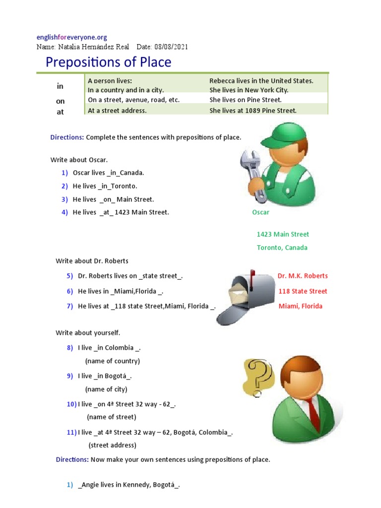 Prepositions of Place | PDF | Languages | Foreign Language Studies
