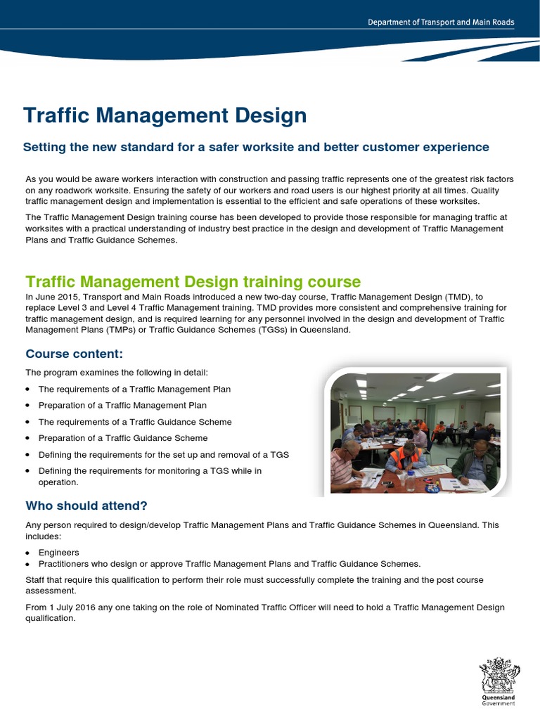 Traffic Management Design Training Course | PDF | Traffic | Engineer