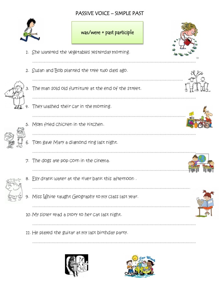 Passive Voice Past Simple | PDF
