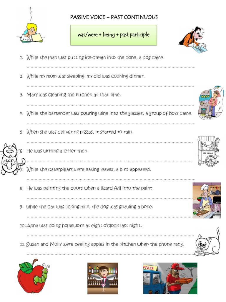Passive Voice Past Continuous | PDF