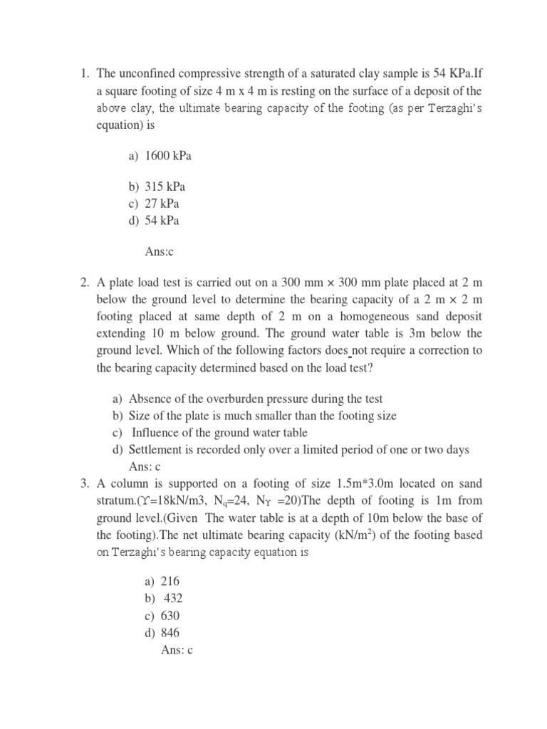 Assignment-7question and Solution | PDF | Soil Mechanics | Geotechnical Engineering