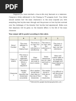 Script Writing Rubric | PDF | Playwright | Plot (Narrative)