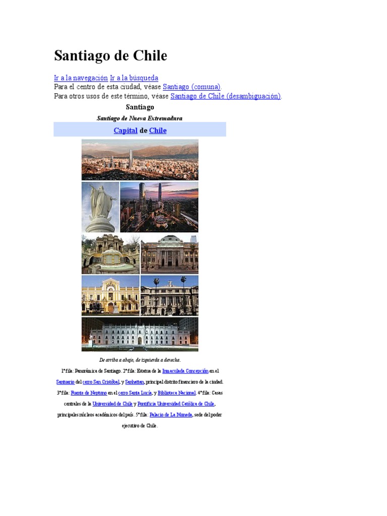 Santiago de Chile | PDF | Santiago | America latina