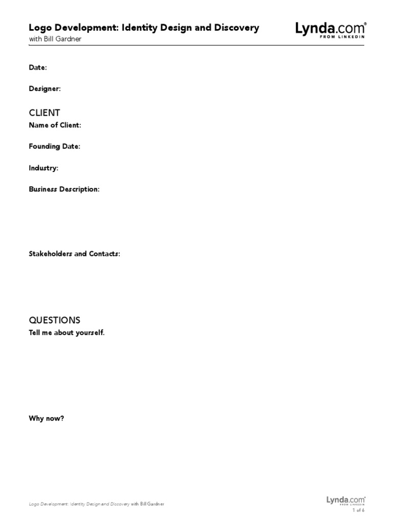 Client Discovery Worksheet | Download Free PDF | Logos | Economies