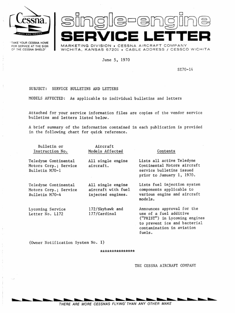 Cessna SE70-14 | PDF